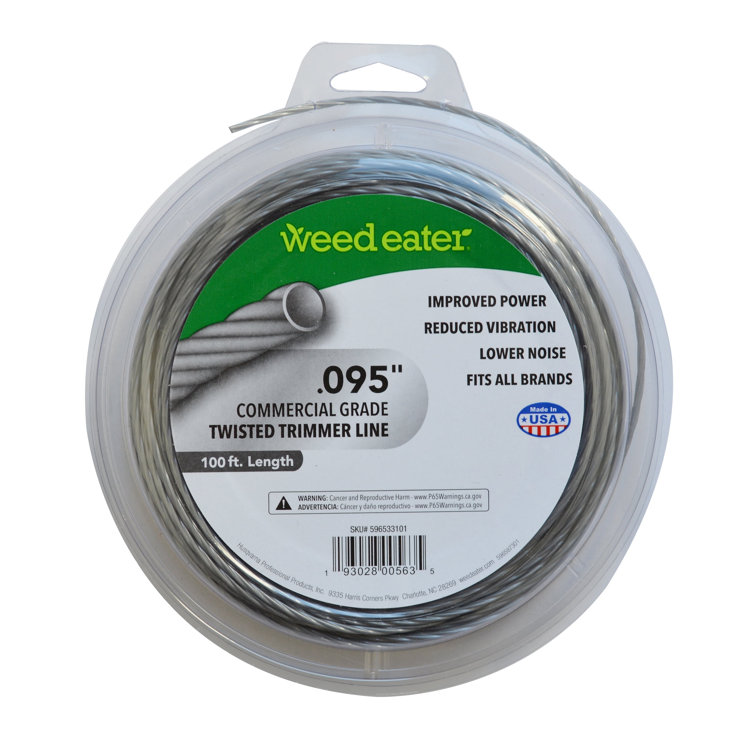 Weed Eater 0.095" x 100' Twisted Replacement Trimmer Line - Walmart.com