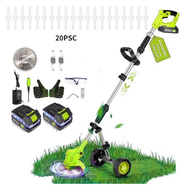 Weed Eaters Cordless with 2024 Upgraded Metal Wheels, Fovendi 3-in-1 ...