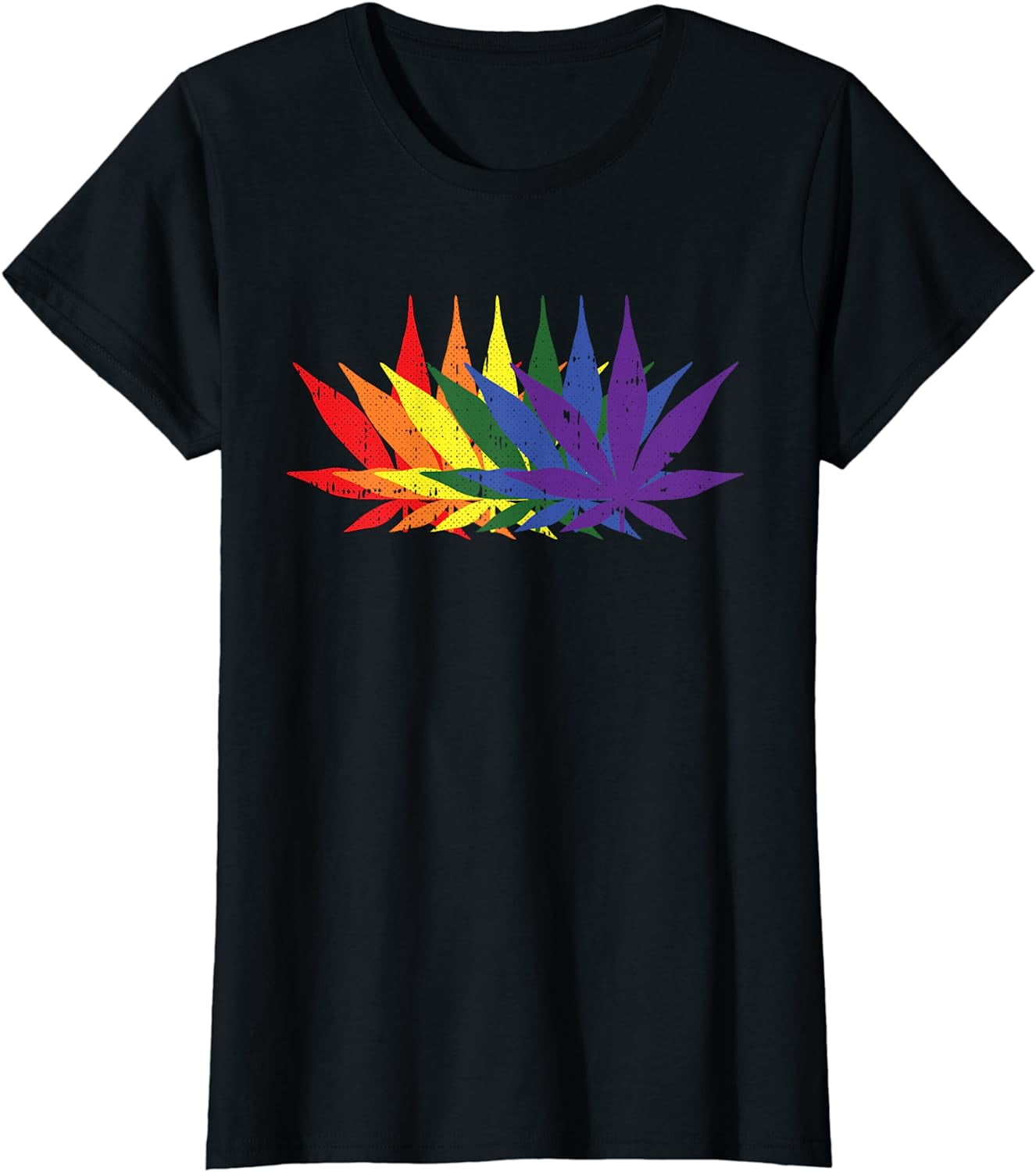 Weed Gay Pride Raibow Marijuana LGBT-Q Ally Pot-head Stoner T-Shirt ...