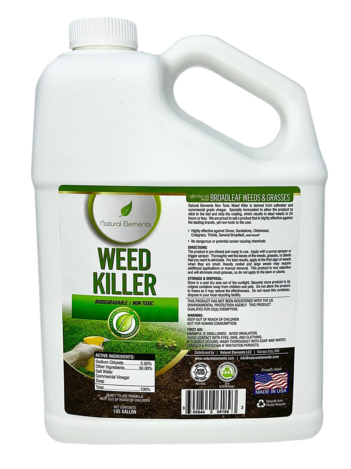 Weed Killer | Pet Safe, Safe Around Children | Natural Herbicide (1 ...