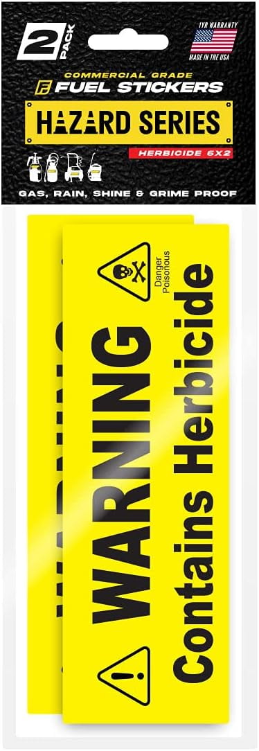 Weed Killer Sticker - Warning Signage for Pump and Garden Sprayers ...