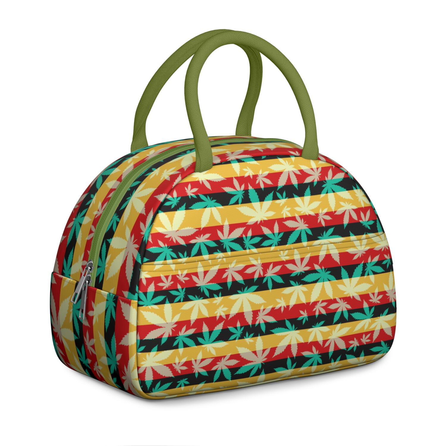 Weed Leaf Insulated Lunch Bag – Stylish Reusable Cooler Tote for Women ...