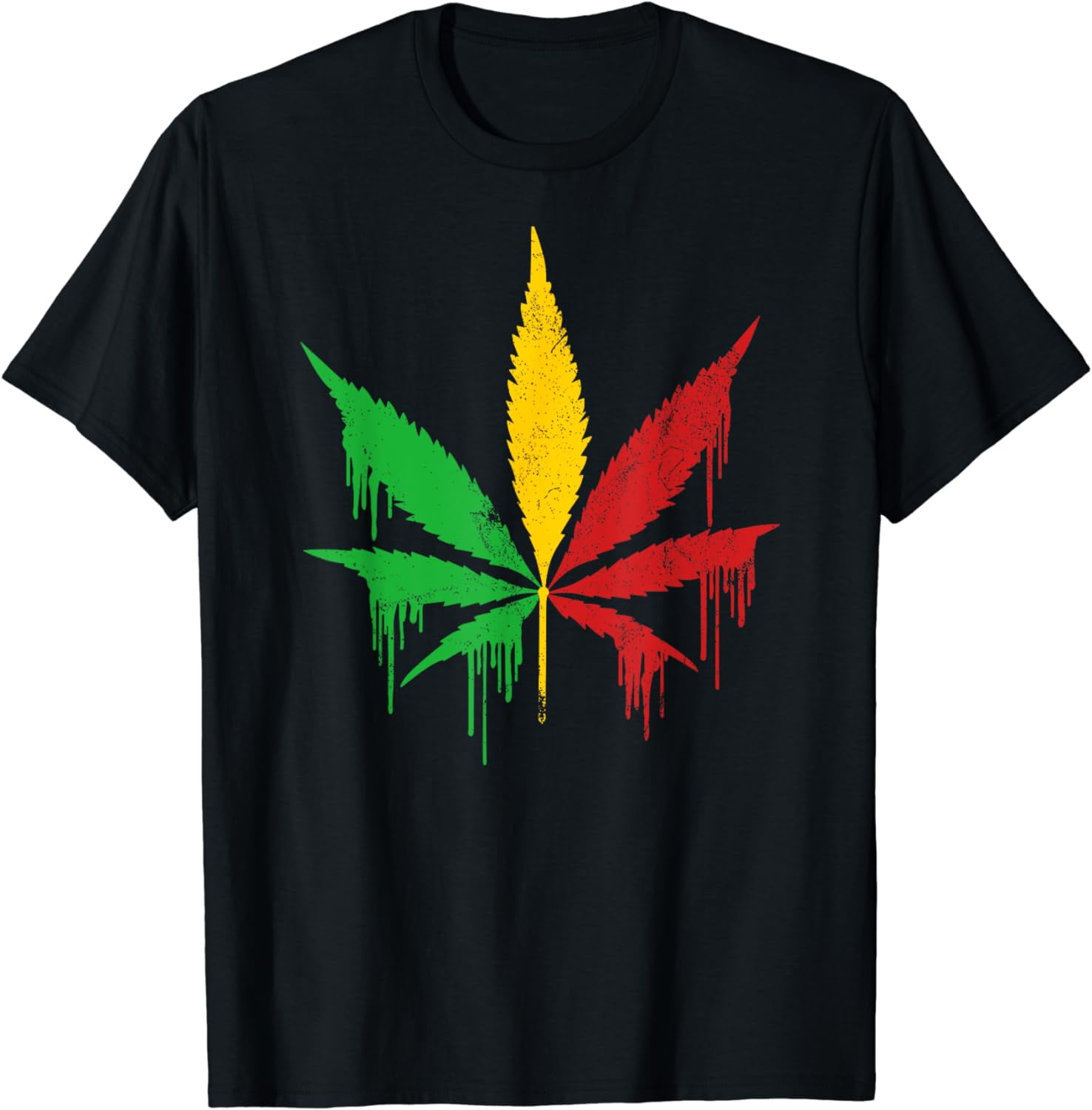 Weed Leaf Rastafari Reggae Music Rasta Ganja Pot Stoner Gift T-Shirt ...