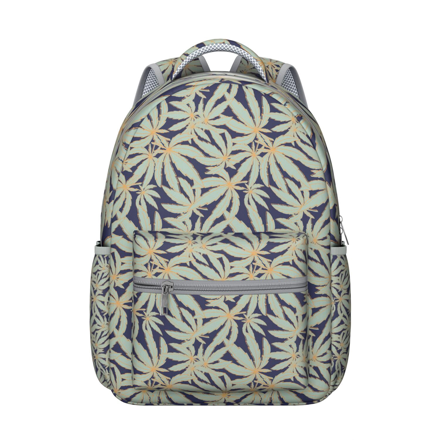 Weed Leaf School Backpack Hemp Leaf Tie Dye Aesthetic Neon Marijuana ...