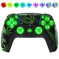 Weed Leaf Silent Modz LED Light Up Buttons Wireless Custom Controller ...