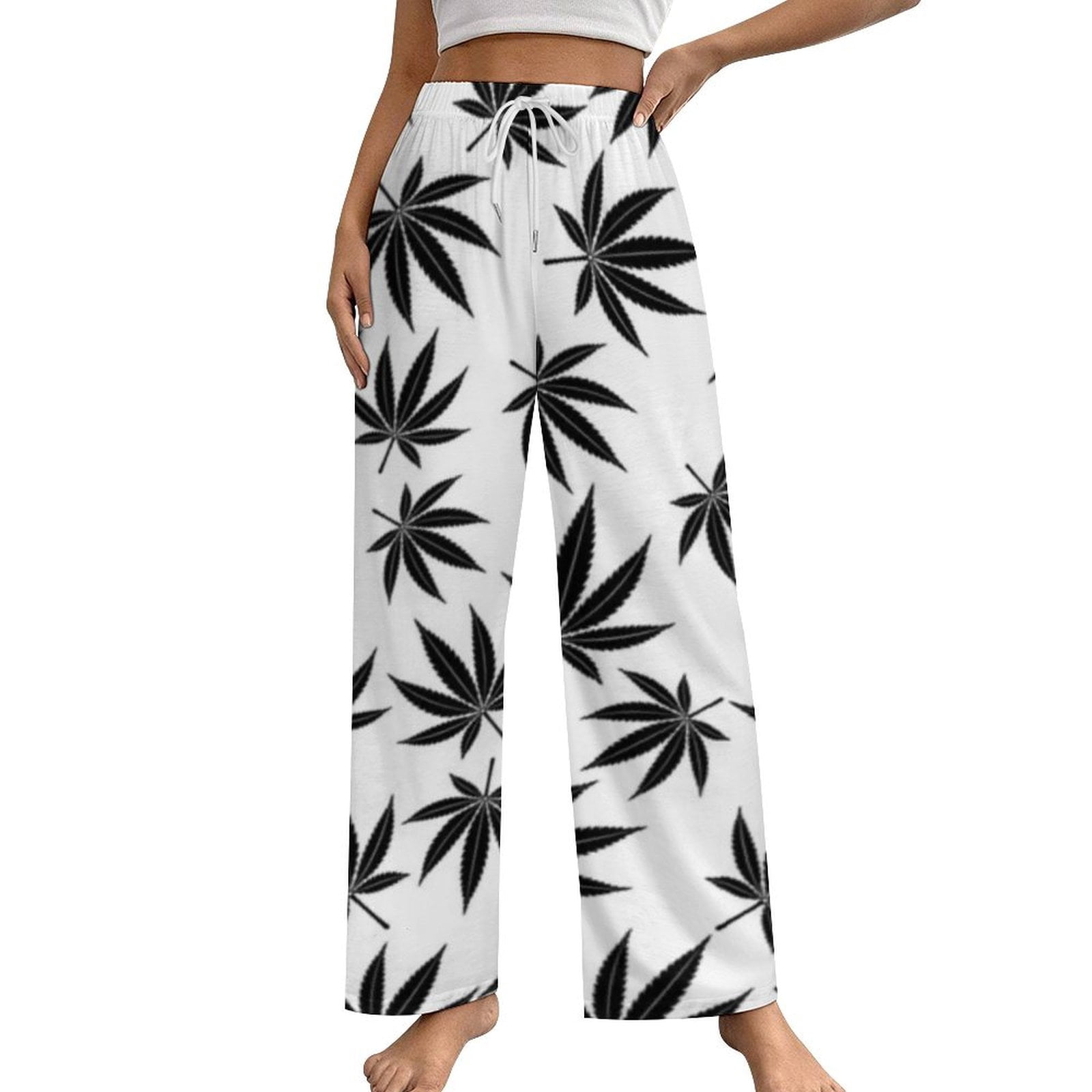 Weed Pattern Women's Pajamas Pajama Pants Women's Sleepwear Lounge ...