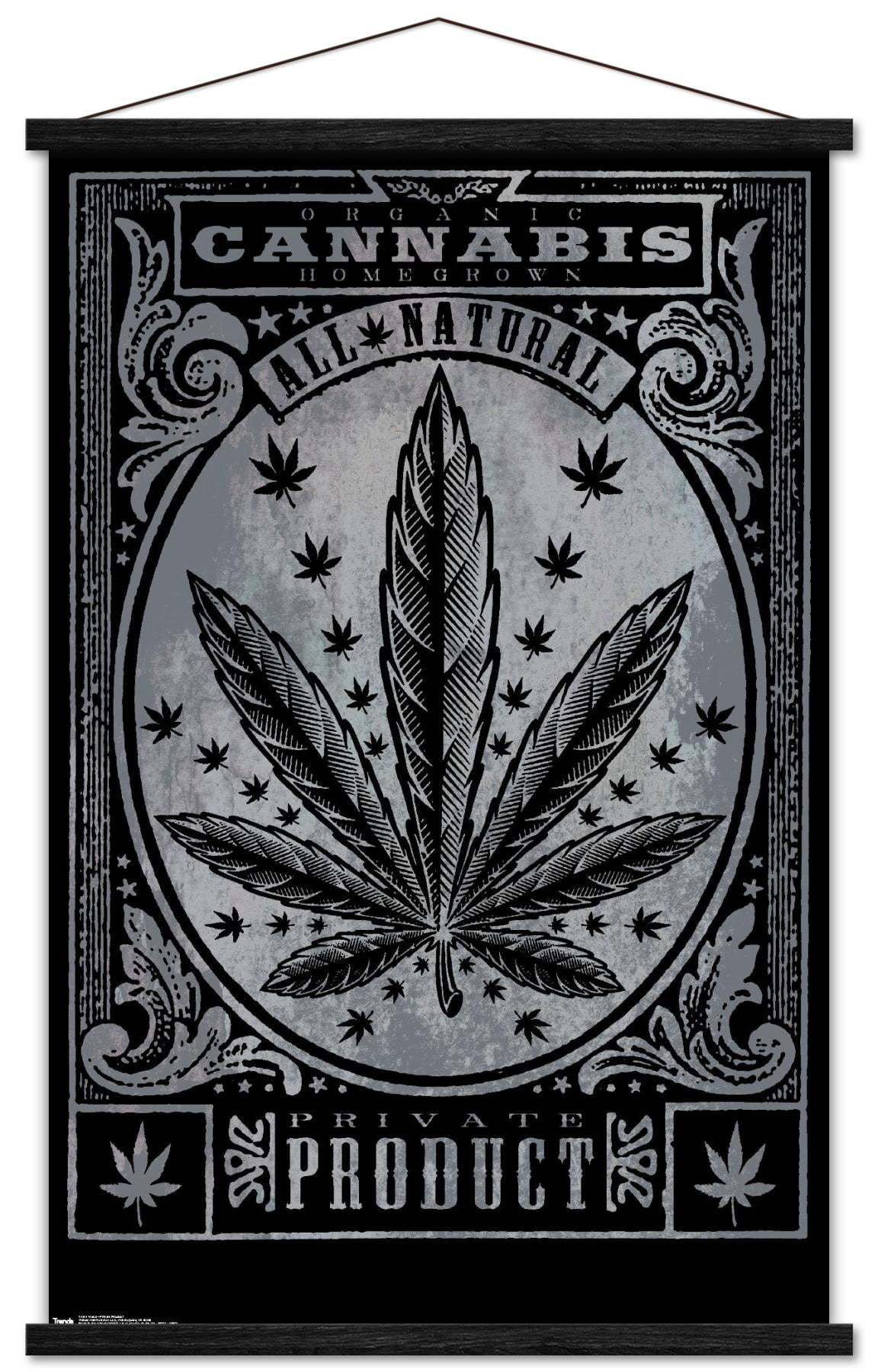 Weed - Private Product Wall Poster with Magnetic Frame, 22.375" x 34 ...