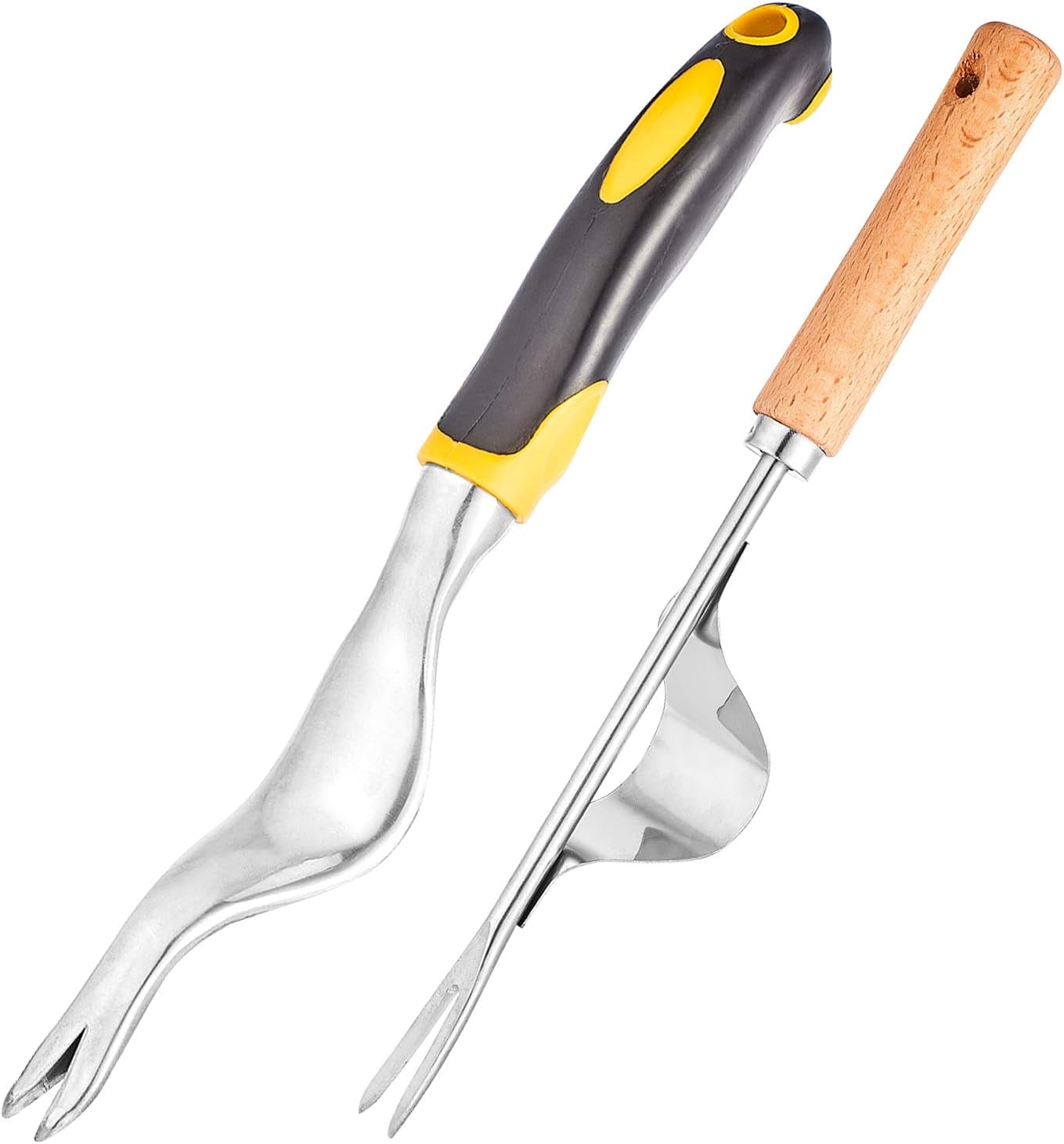 Weed Puller Dandelion Digger Puller with Wood Handle Hand Weeder Tool ...