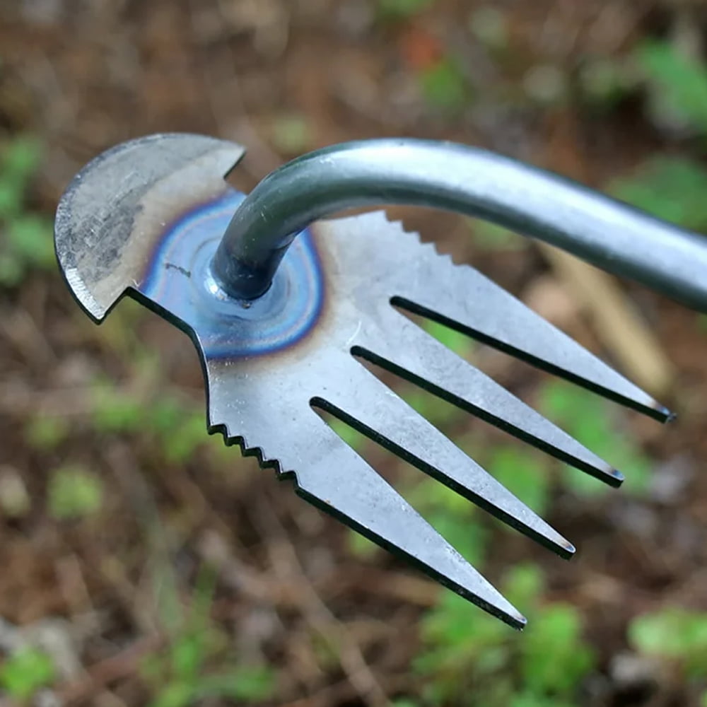 FulanDe 12in 4-Teeth Weed Puller & Remover, Heavy Duty Hand Held ...