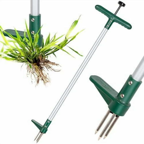 Weed Puller, Stand Up Weeder Hand Tool, Long Handle Garden Weeding Tool ...
