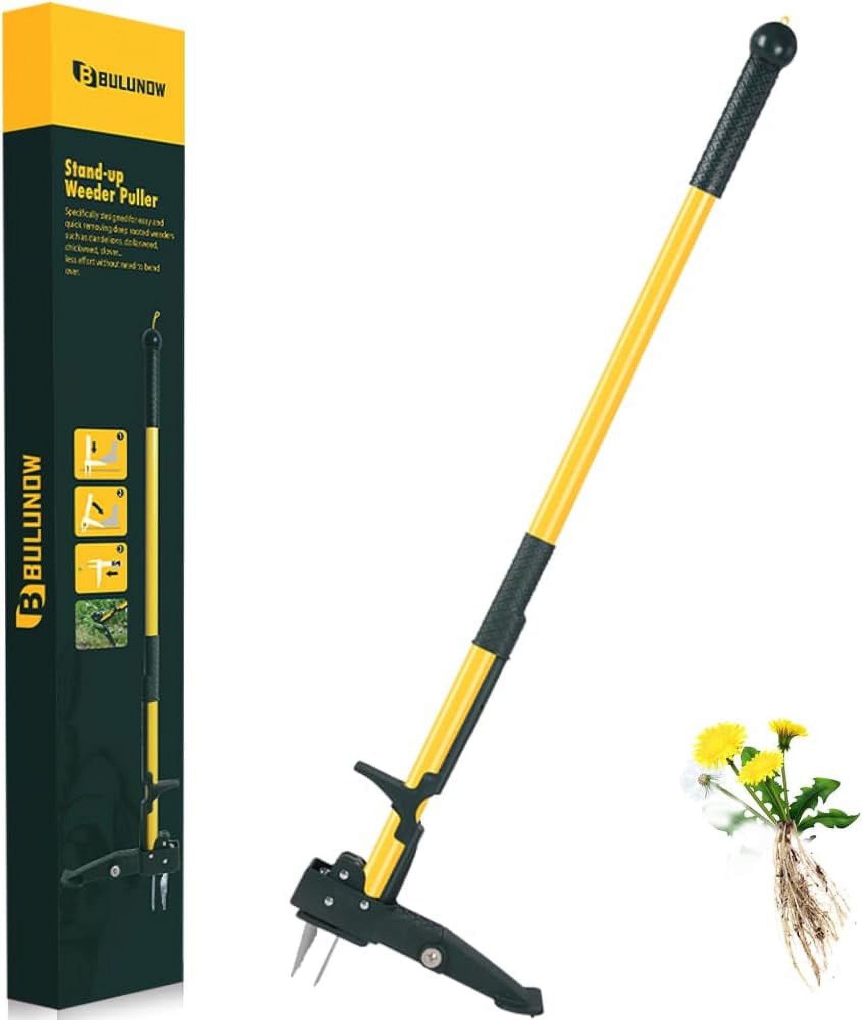 Weed Puller Tool, 50IN Long Handle 3 Claws Stand Up Weeder, Extra ...