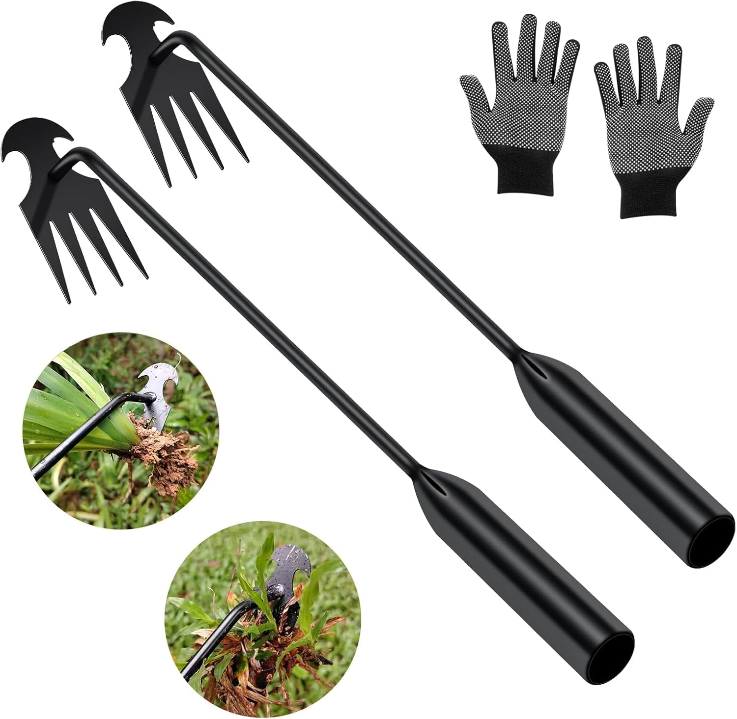 Weed Puller Tool Garden Weeding Tool 4 Teeth Weed Pulling Tool Artifact ...