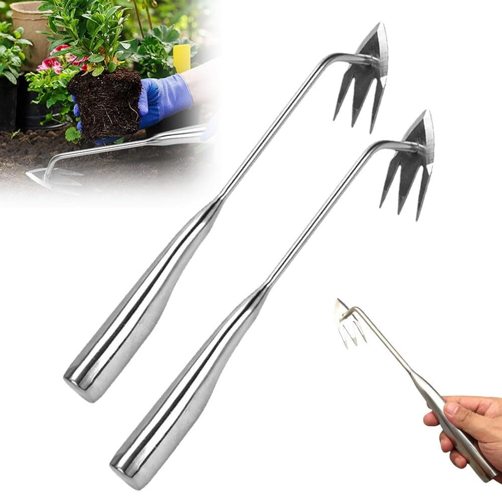 Weed Puller Tool, New Garden Weed Pulling Tool, 4 Teeth Weed Puller ...