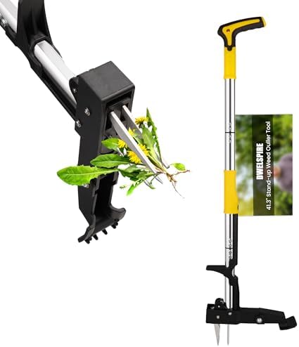Weed Puller Tool, Stand- Weed Puller with 41.5" Long Handle and L ...