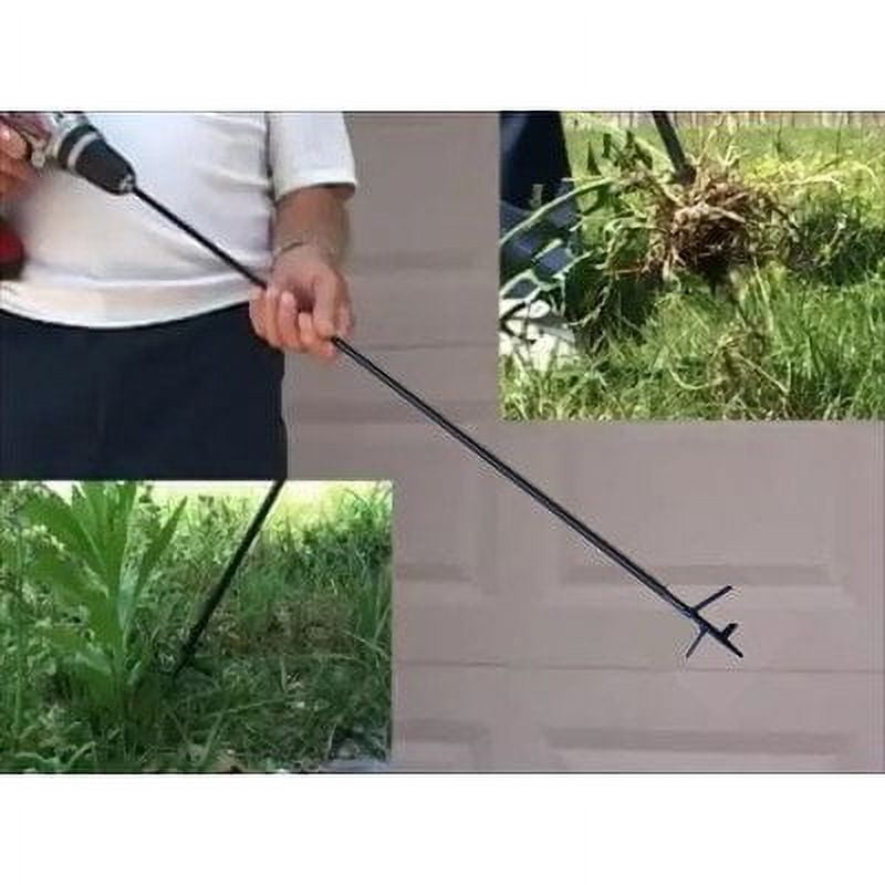 Weed Removal Tool for Drill, Rotary Tiller Attachment, Eliminates Roots ...