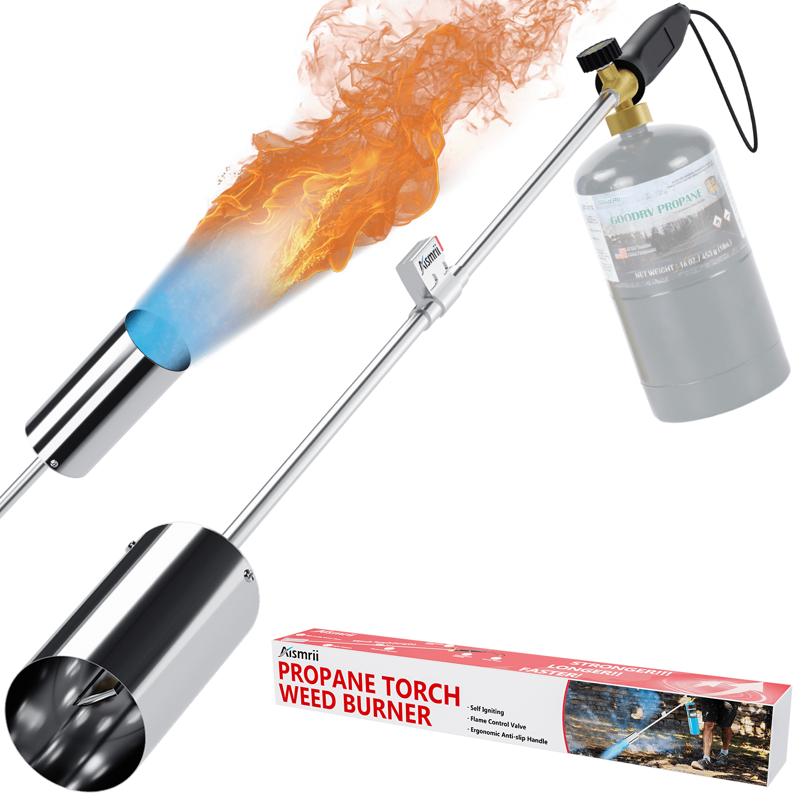 Weed Torch Propane Burner with High Output 1,200,000 BTU, Propane Torch ...
