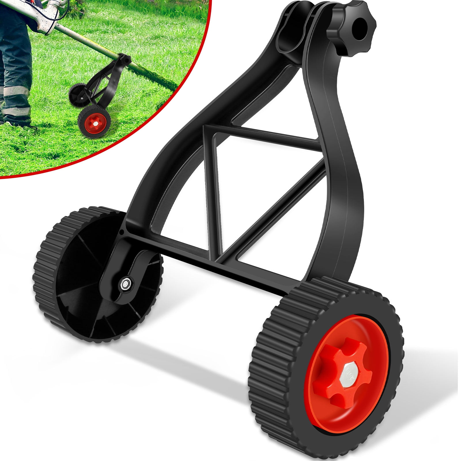 FUYGRCJ Weed Trimmer Support Wheel Adjustable Lawn Mower Auxiliary ...