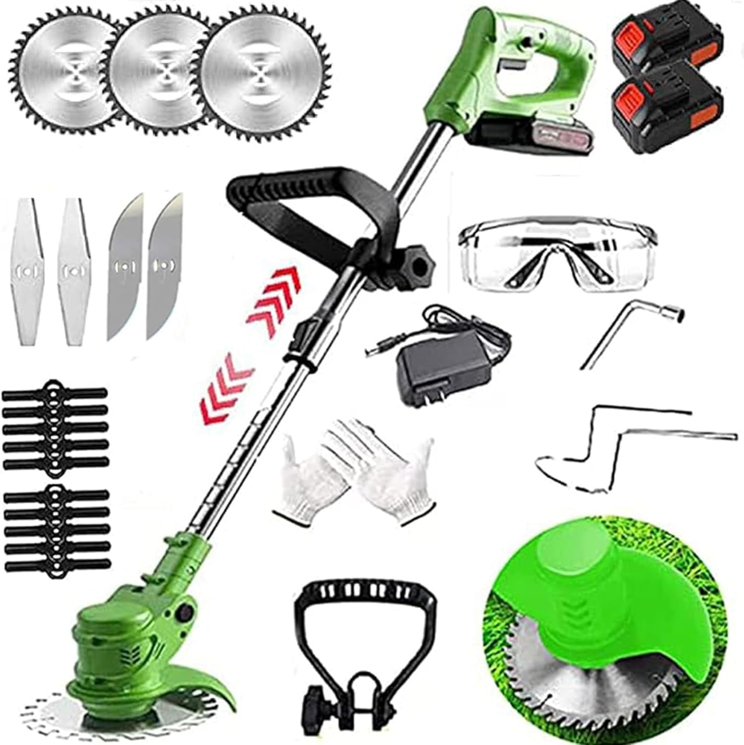 Weed Wacker,24V 2Ah Powered Weed EaterString Trimmer with 2 Batteries ...