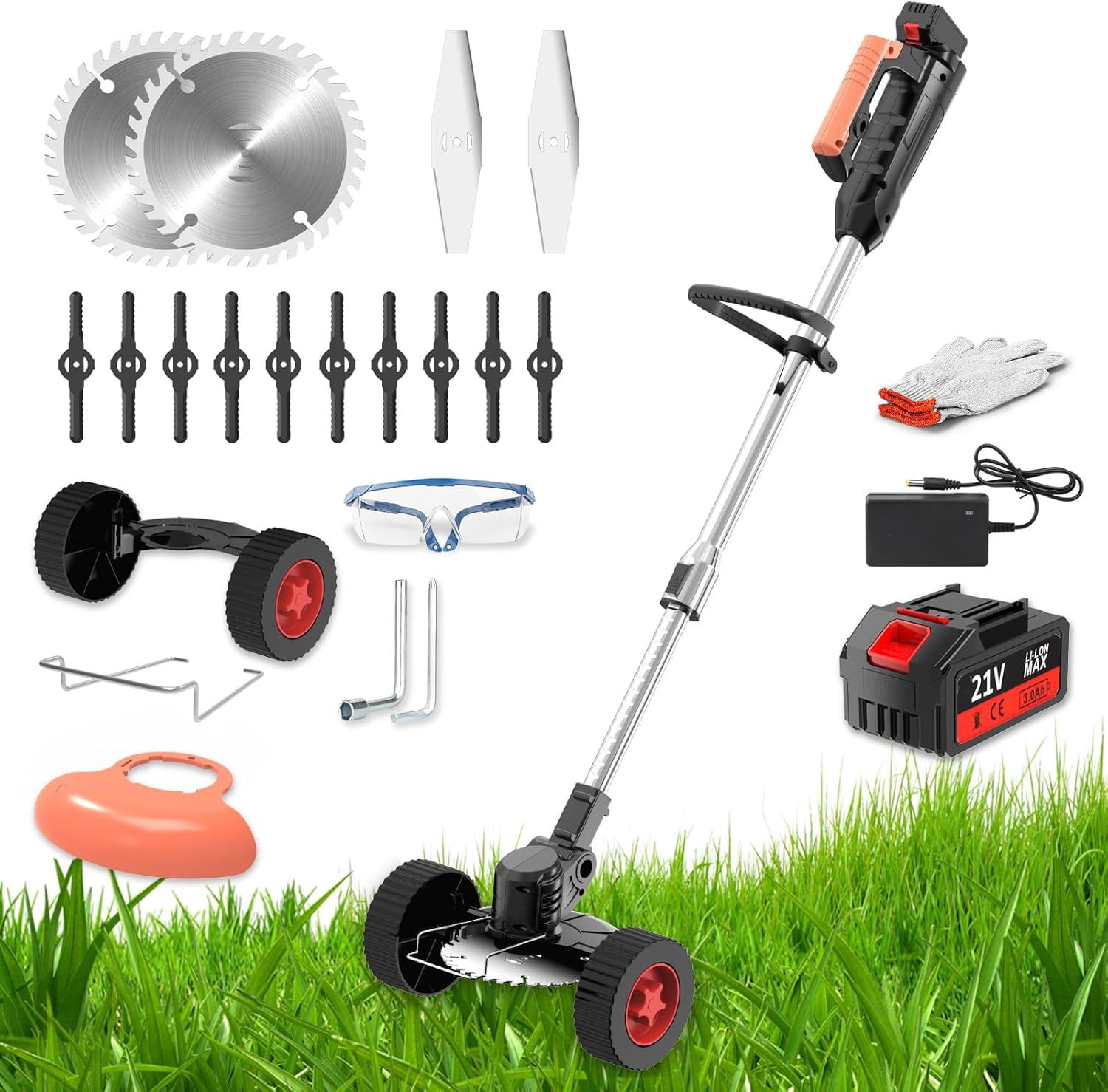 Weed Wacker ， Battery Operated Weed Wacker with 3.0ah Battery, 3 in 1 ...