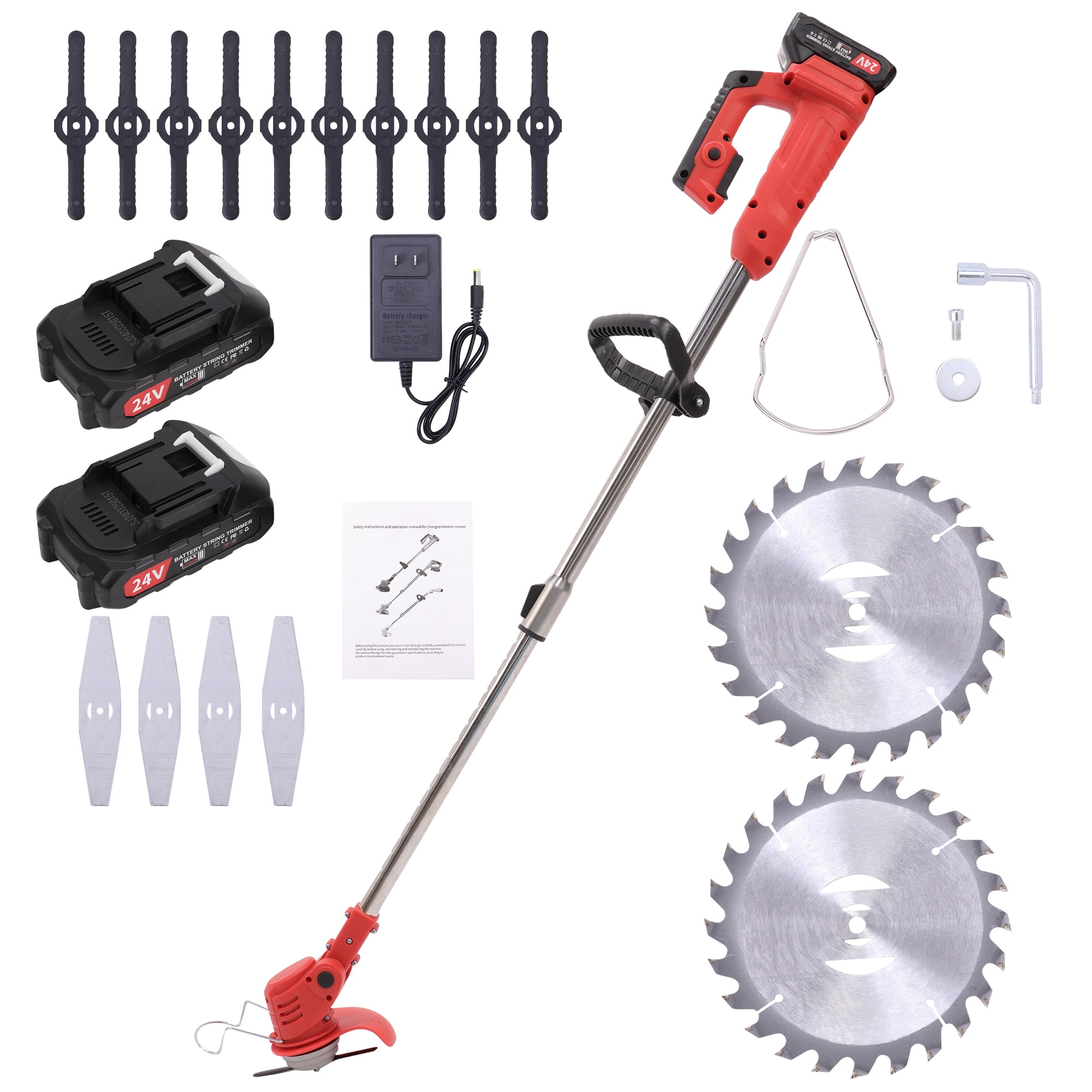 Weed Wacker Cordless Electric Cutter Stringless Weed Eater Garden Yard ...