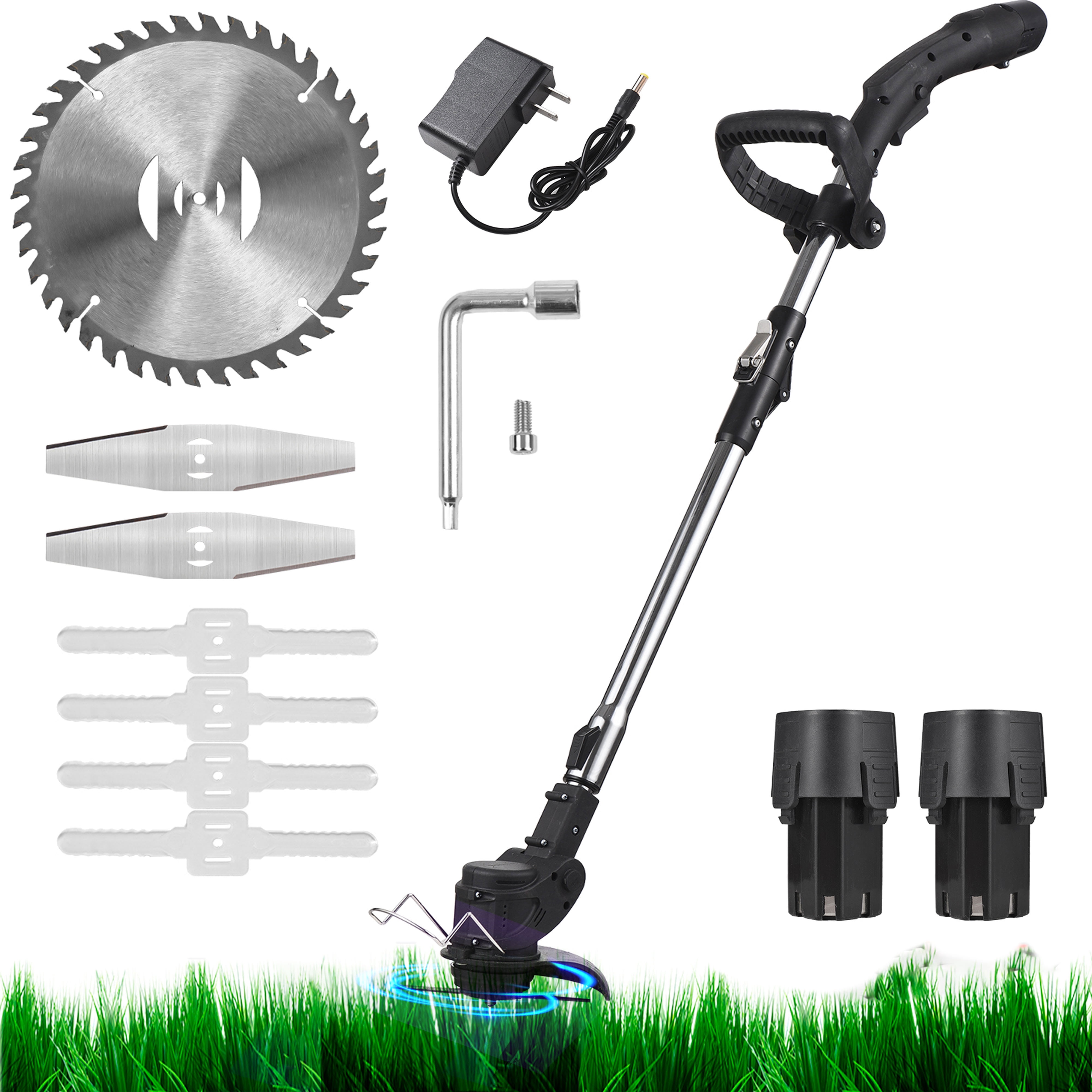 Weed Wacker Cordless Power Edger, 12V Grass Trimmer with Adjustable ...