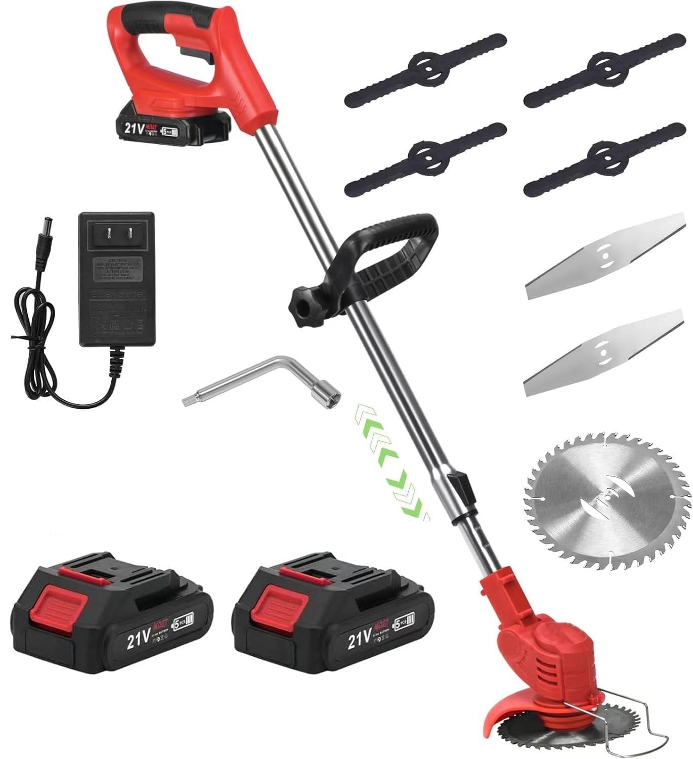 Weed Wacker Electric Cordless Grass Trimmer with 2pcs Rrchargable ...