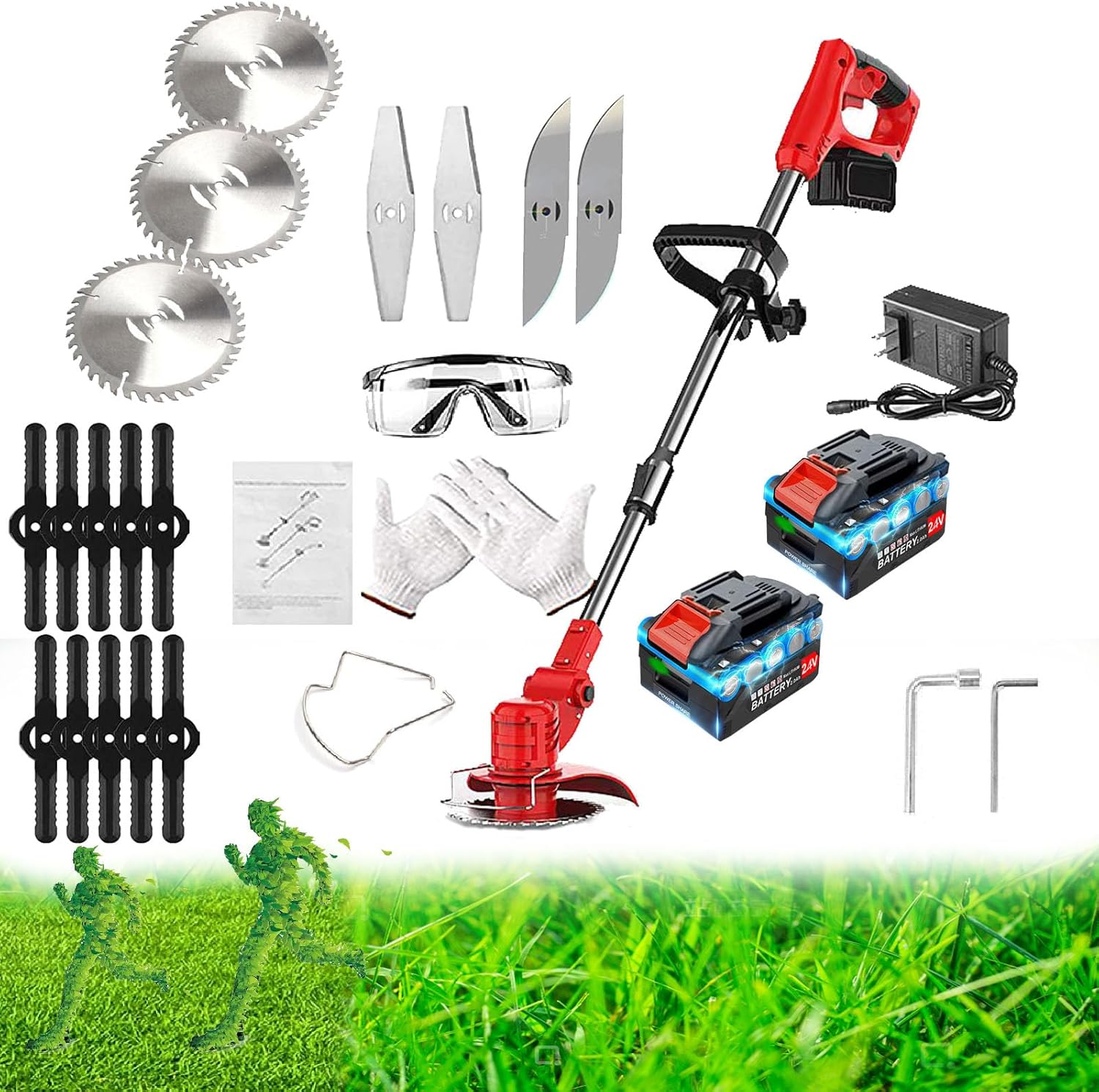 Weed Wacker, Electric Weed Wacker Cordless Trimmer,Grass Trimmer ...