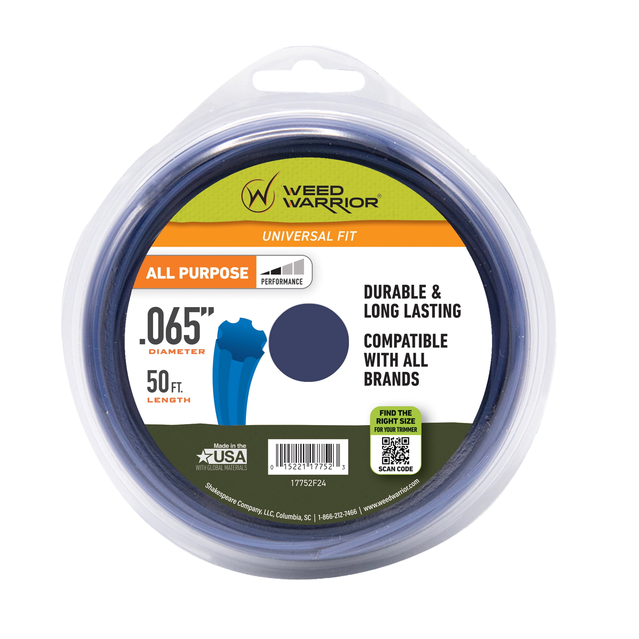 Weed Warrior .080 in. x 50 in. All Purpose Trimmer Line - Walmart.com