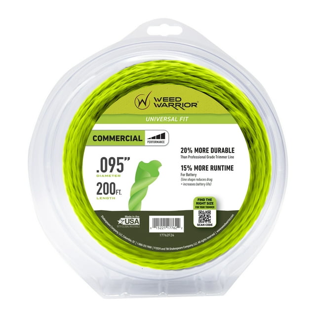 Weed Warrior .095 in. x 200 ft. Commercial Trimmer Line - Walmart.com