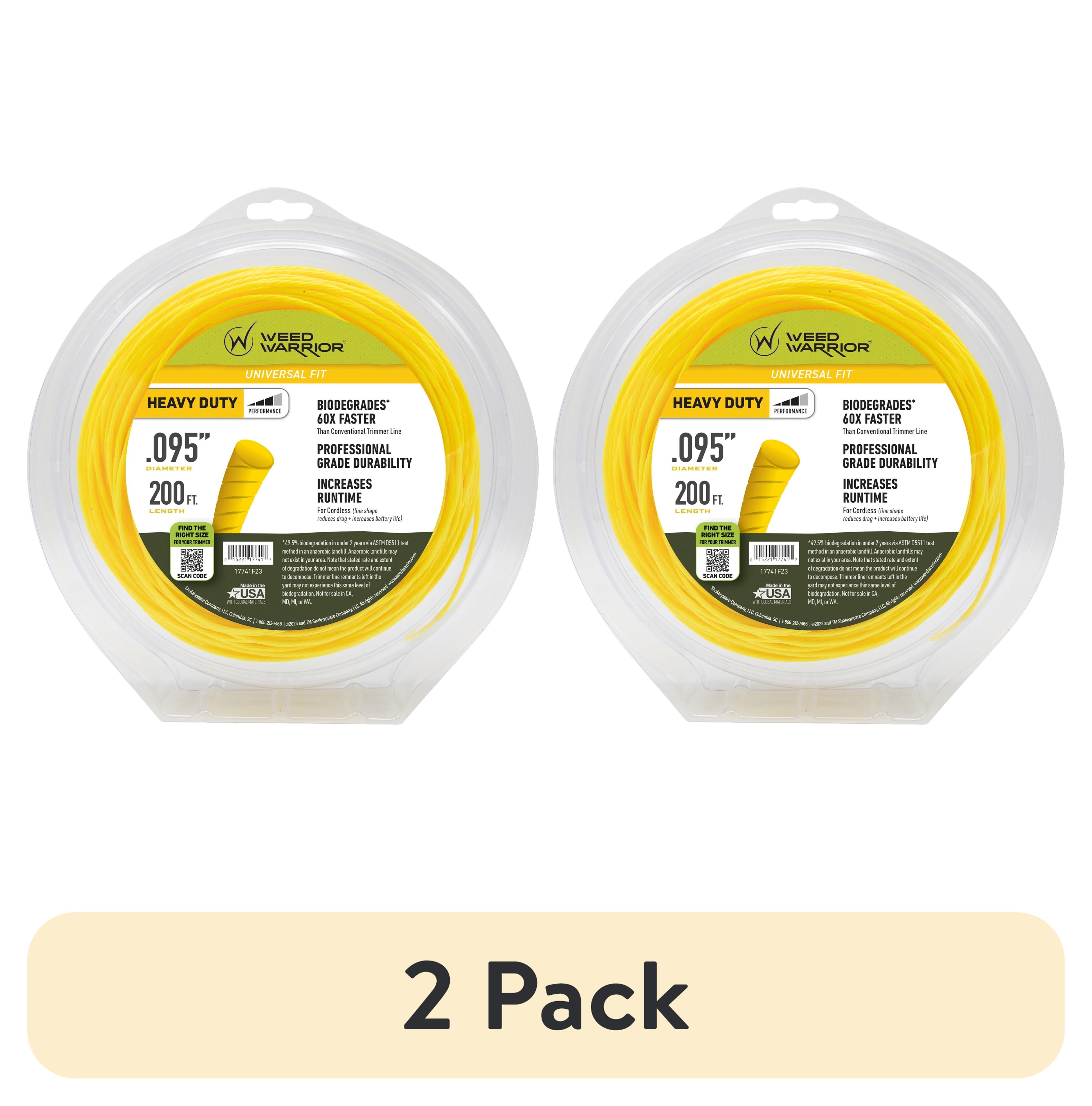 (2 pack) Weed Warrior .095 in. x 200 ft. Heavy Duty Biodegradable ...