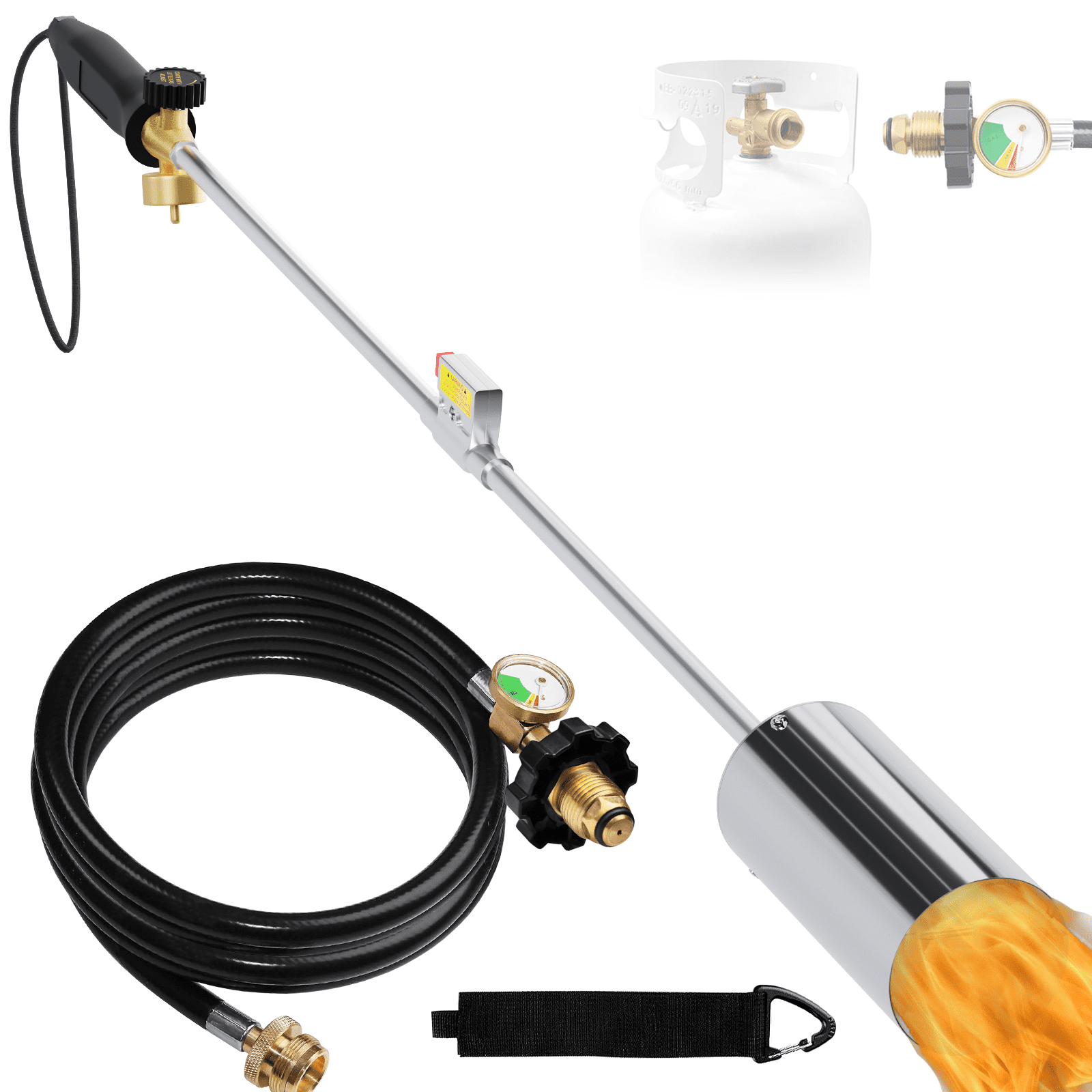Weeding Flame Spray Gun, Propane Flame Spray Gun Weeding Burner Set ...