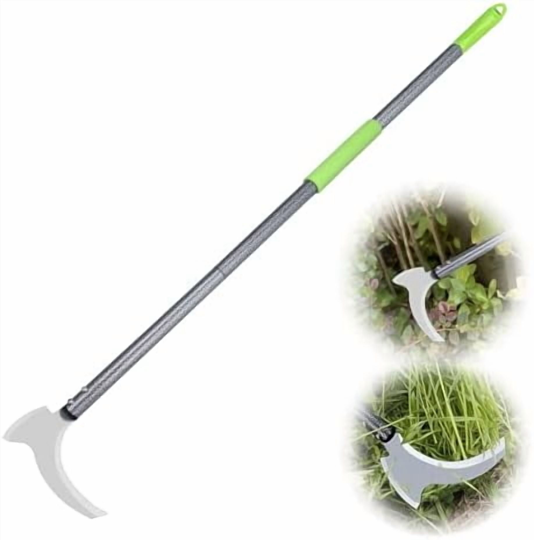 Weeding Sickle, Adjustable Handle Grass Sickle with Double Sharp Edge ...