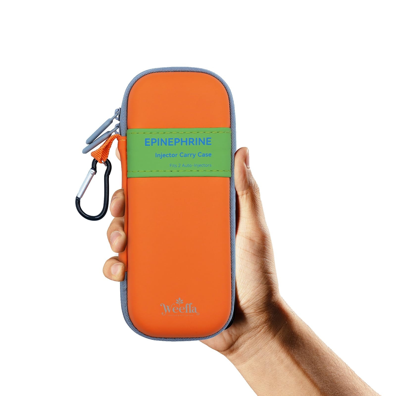 Weefla Empty Hard-Shell Carry Case for EpiPen, Ultra Slim Holder for 2 ...