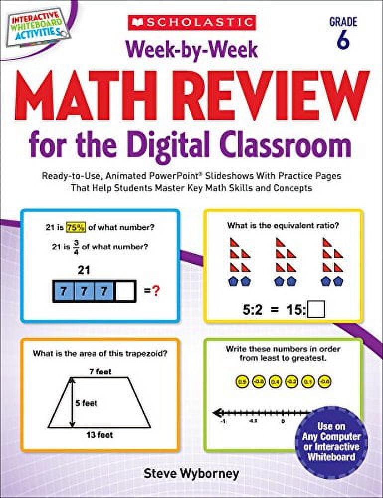 Pre-Owned Week-By-Week Math Review for the Digital Classroom: Grade 6 ...