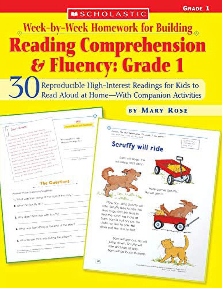 Pre-Owned Week-by-Week Homework for Building Reading Comprehension & Fluency: Grade 1 (Week-by ...