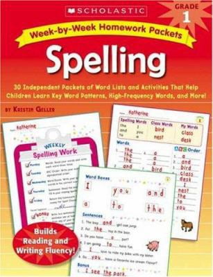 Pre-Owned Week-By-Week Homework Packets: Spelling: Grade 1: 30 ...