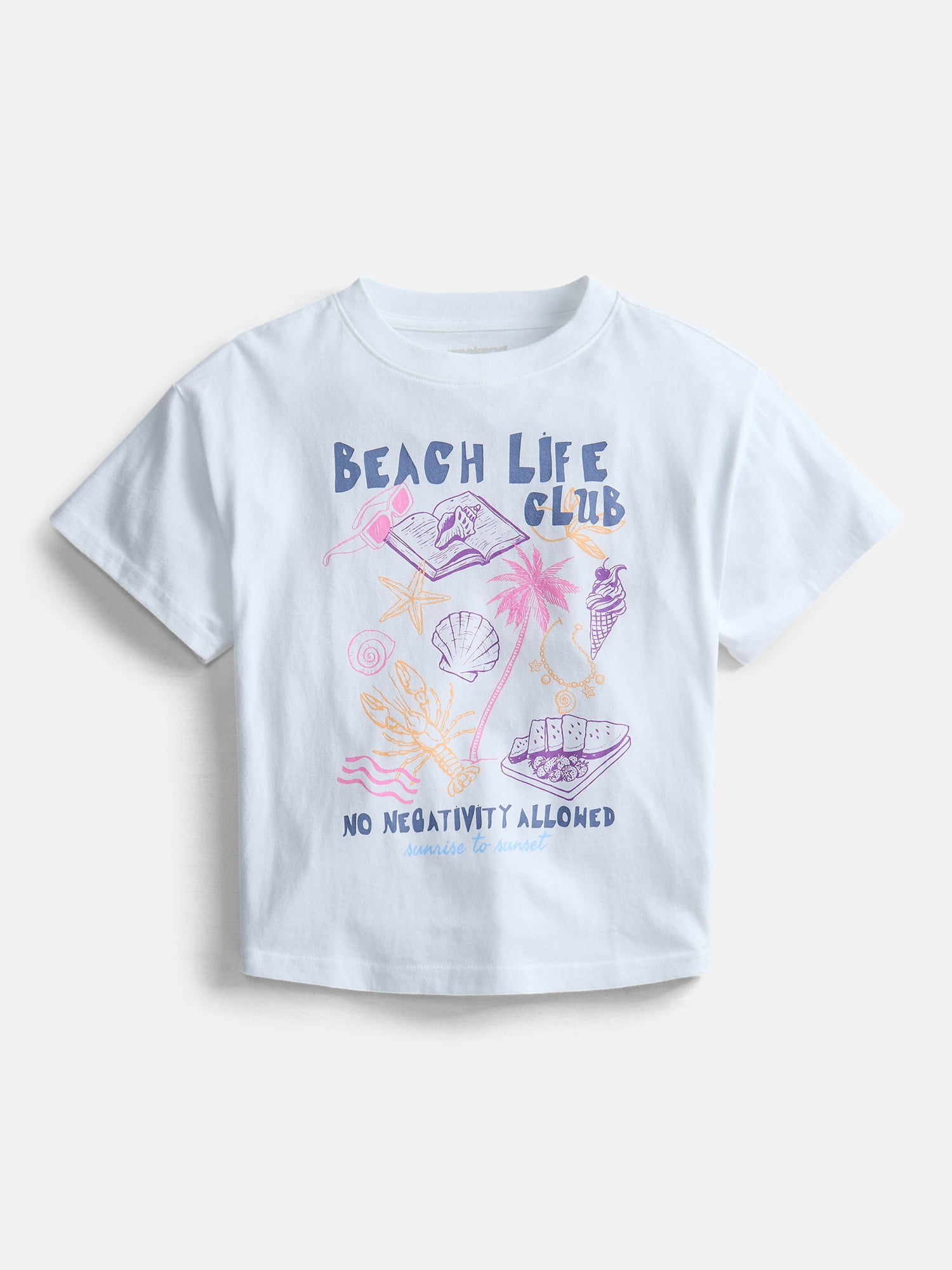 Weekend Academy Girls Graphic Cotton Tee with Short Sleeves, Sizes 4-18 ...