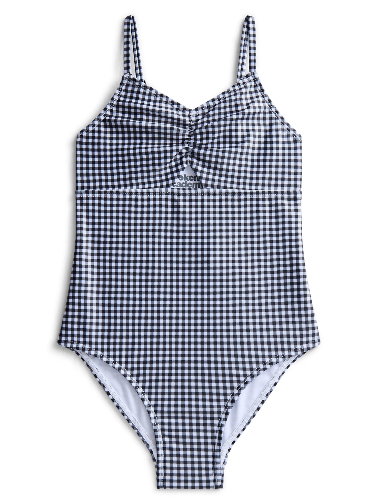 Weekend Academy Girls One Piece Keyhole Swimsuit, Sizes 4-18 - Walmart.com
