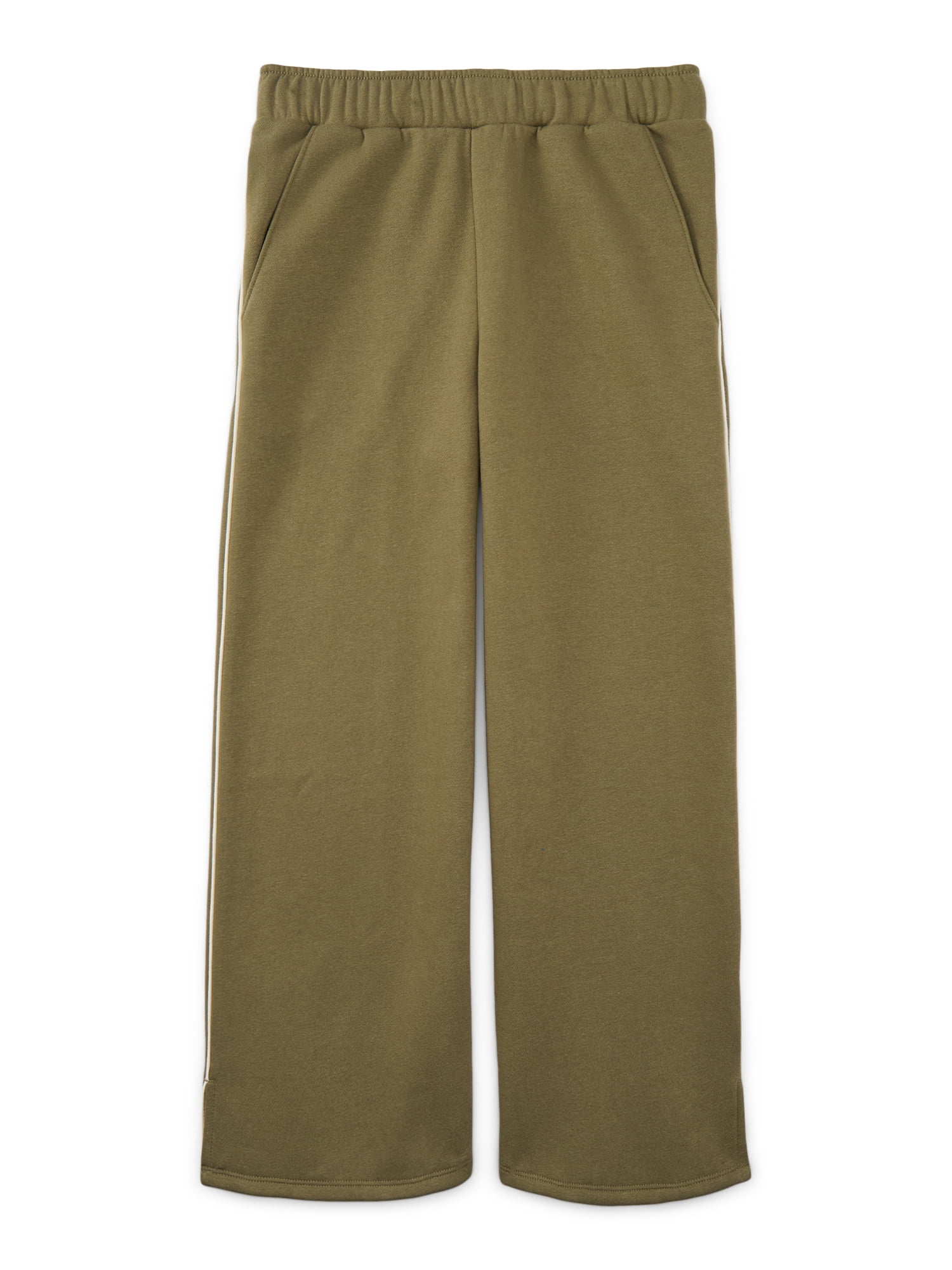 Weekend Academy Girls Rolled Waist Fleece Sweatpants, Sizes 4-18 ...