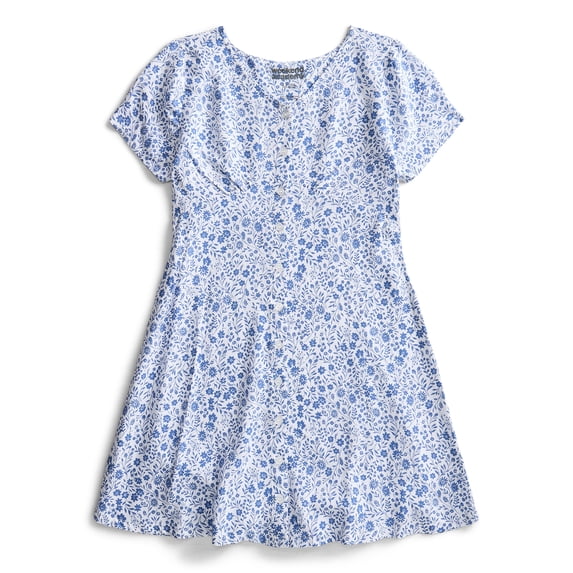 Weekend Academy Girls Button-Front Dress with Short Sleeves, Sizes 4-18 ...