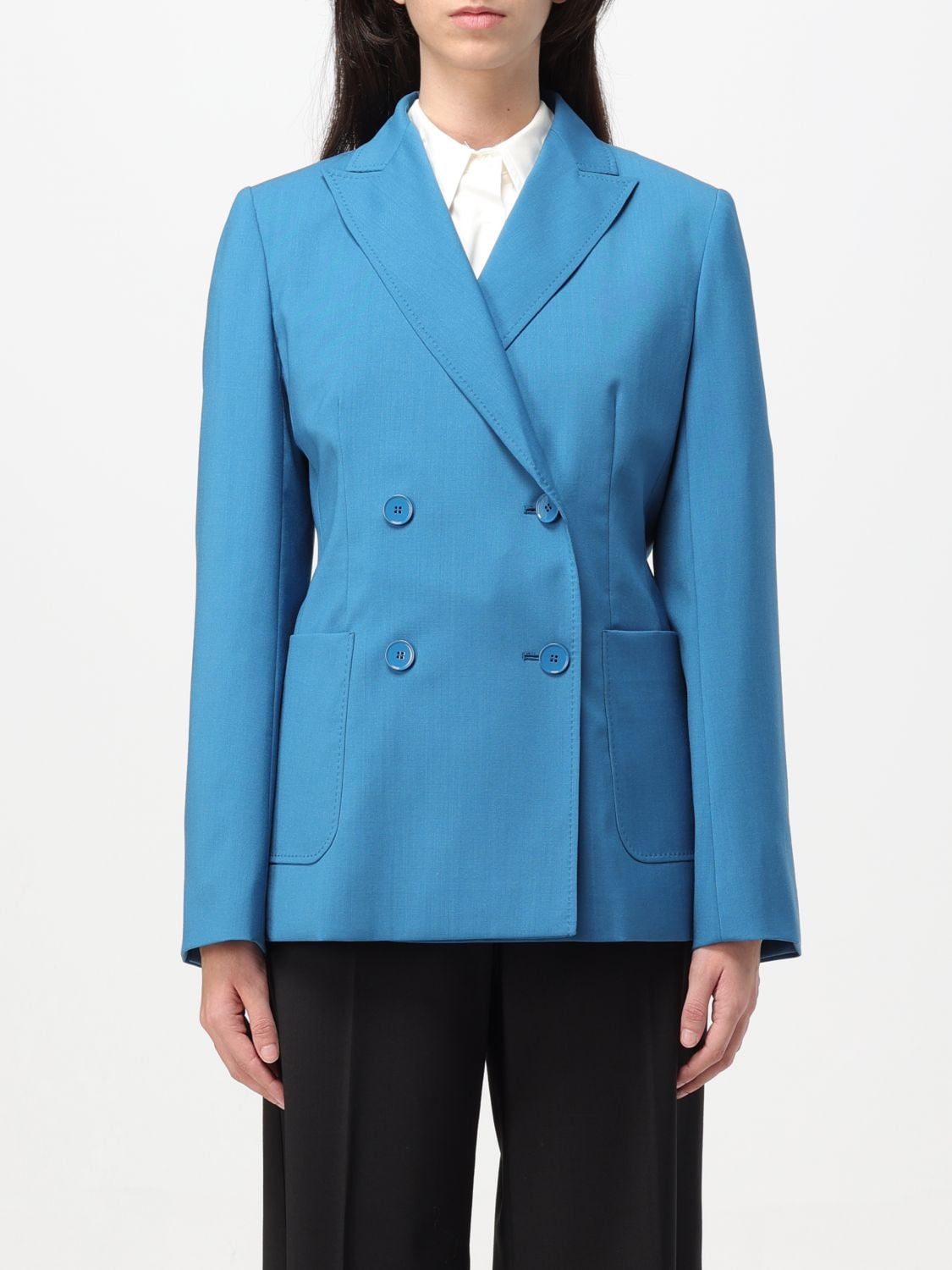 Weekend Max Mara Blazer Woman Blue Woman - Walmart.com