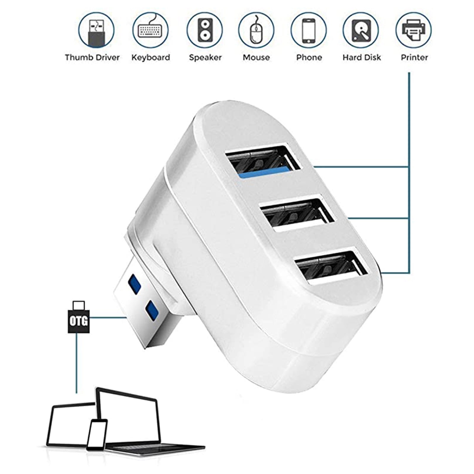 Weekend Special, USB 2.0 Three port Hub 7 character Rotating, Expand ...