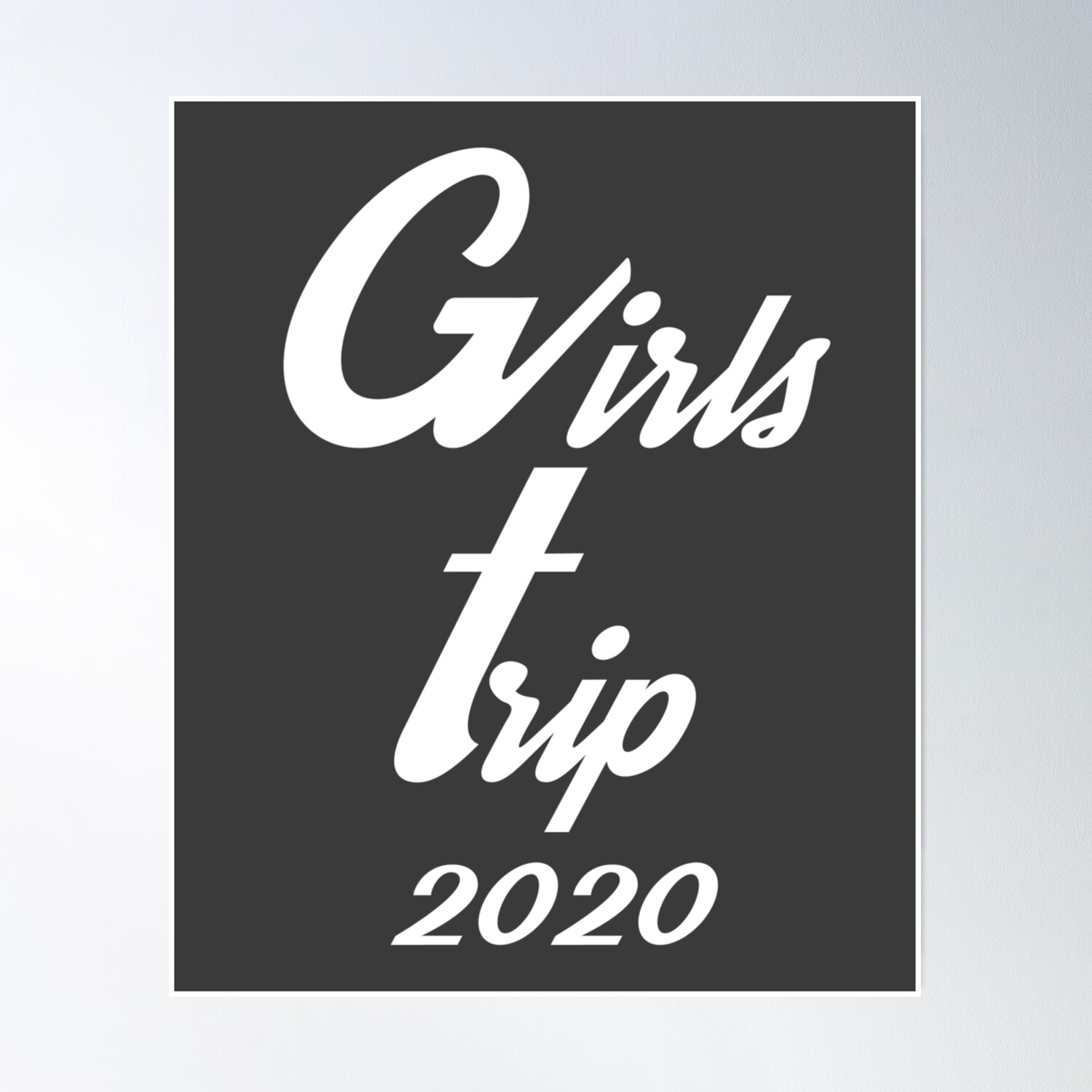 Weekend Vacation Getaway Girls Trip 2020 Gift Poster Wall Art, Modern ...