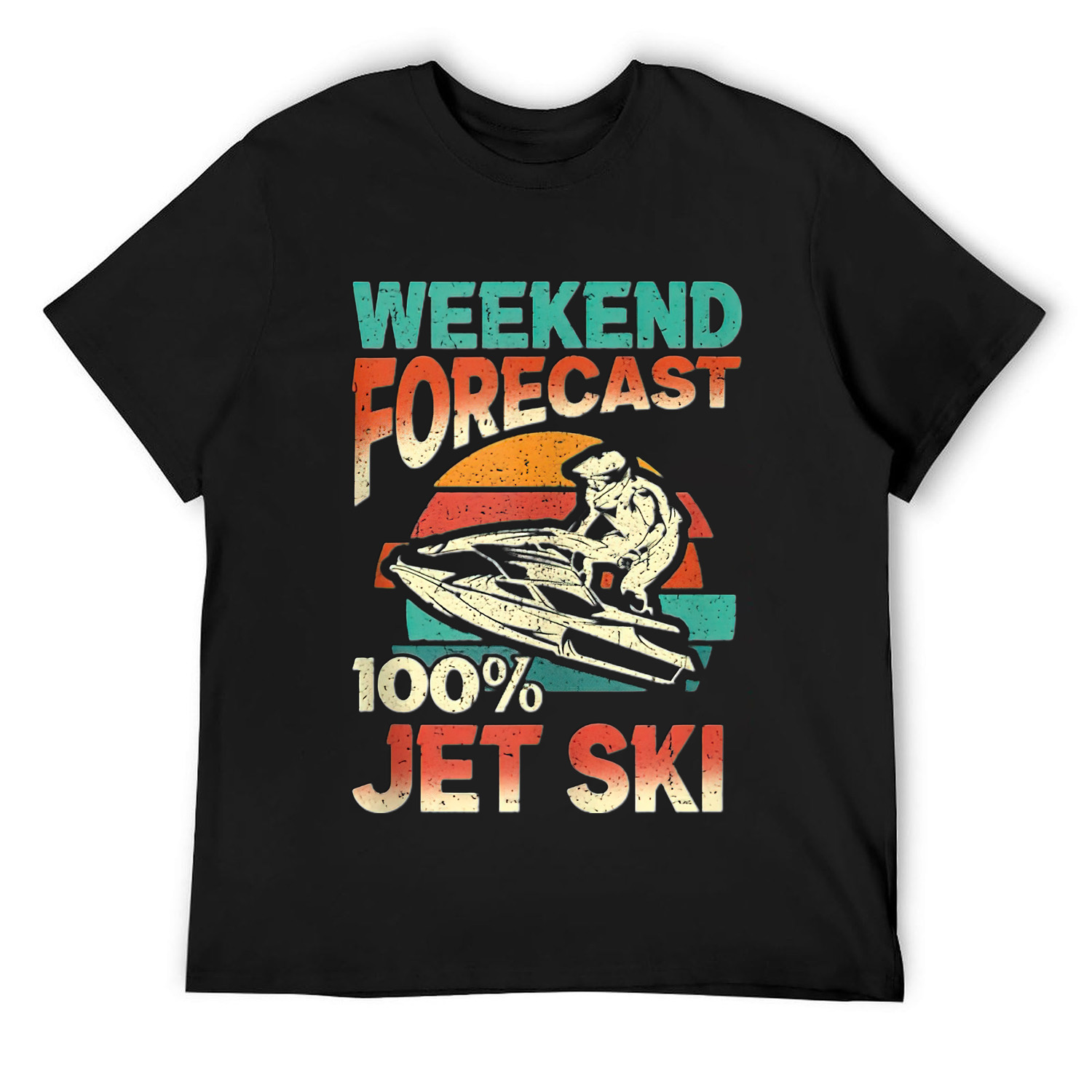 Weekend forecast 100% jet ski, skimboarding & water scooting T Shirts ...