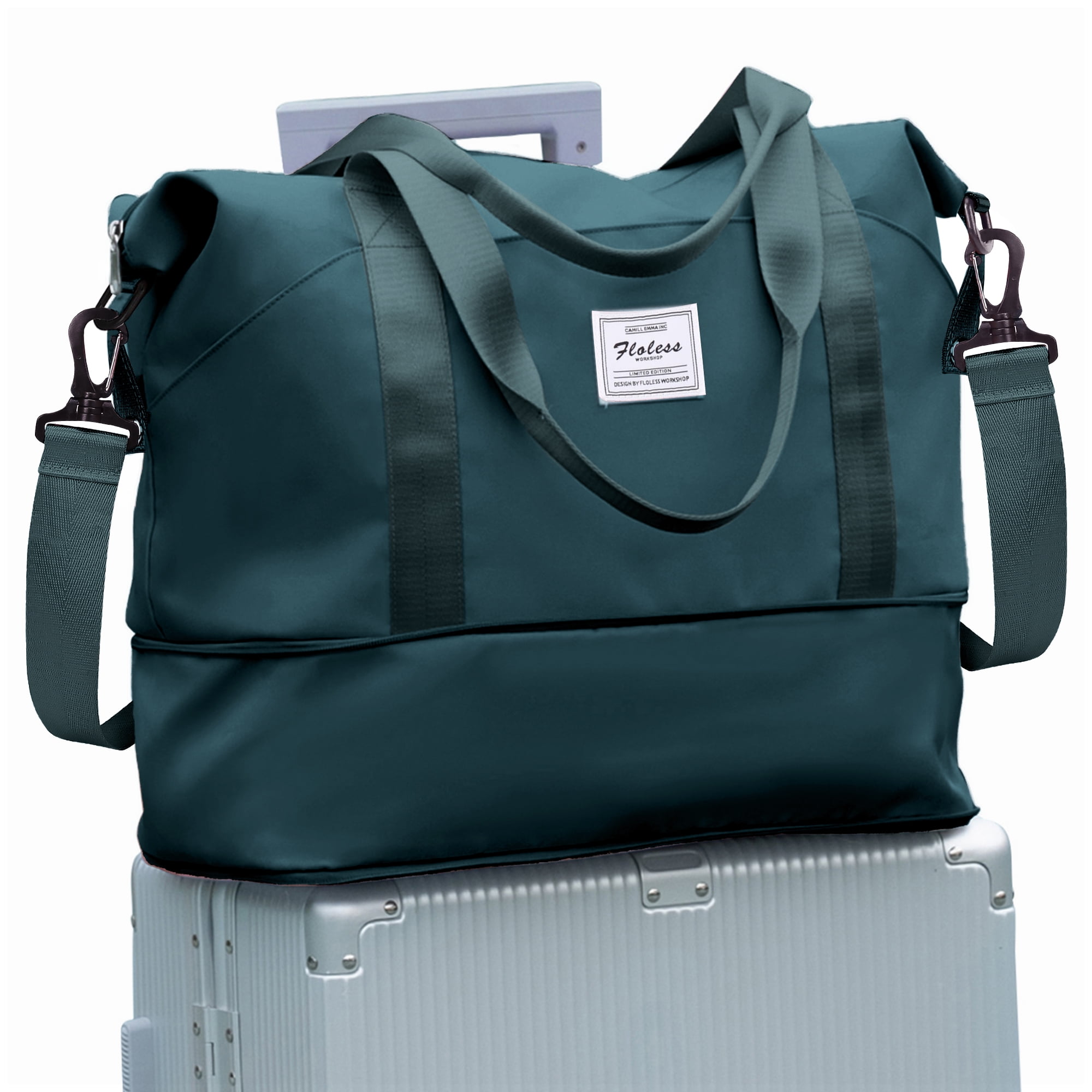 Weekender Bag for Women, travel duffel bags with Trolley Sleeve, Sport ...