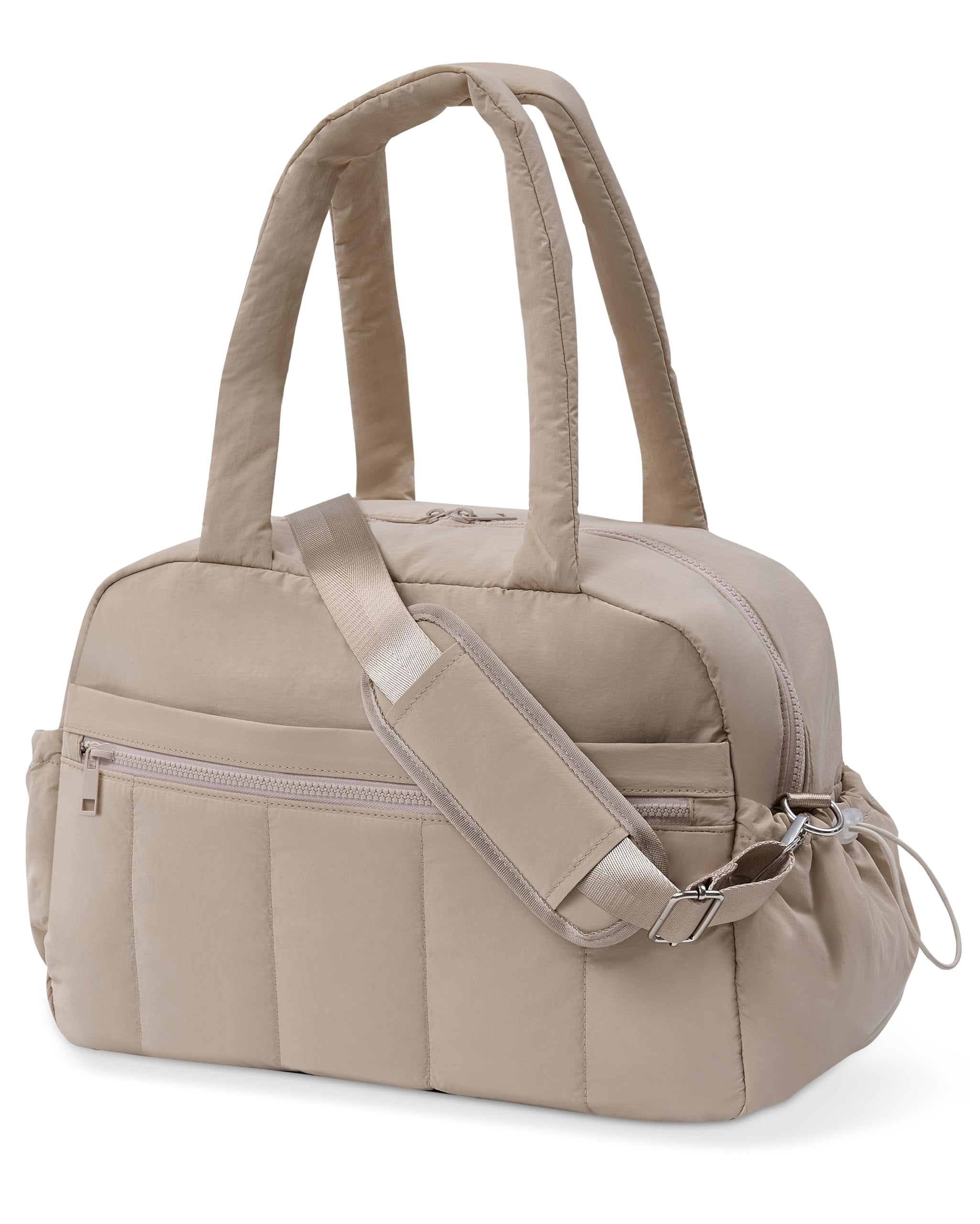 Weekender Bags Puffer Duffle Bag for Travel with Laptop Compartment, Small Gym Bag for Women ...