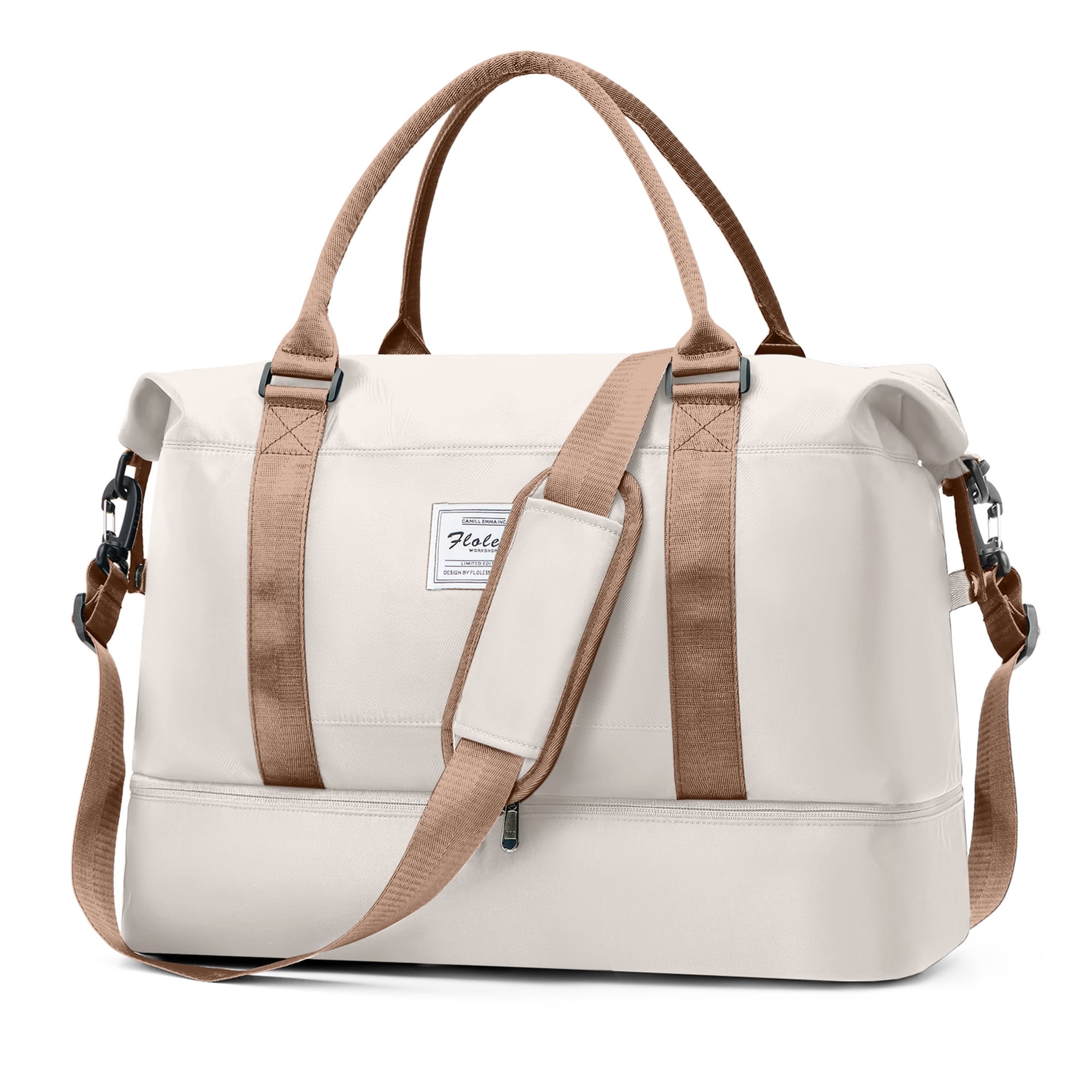 Weekender Duffle Bag for Women, Large Capacity Carry-On with Shoe ...