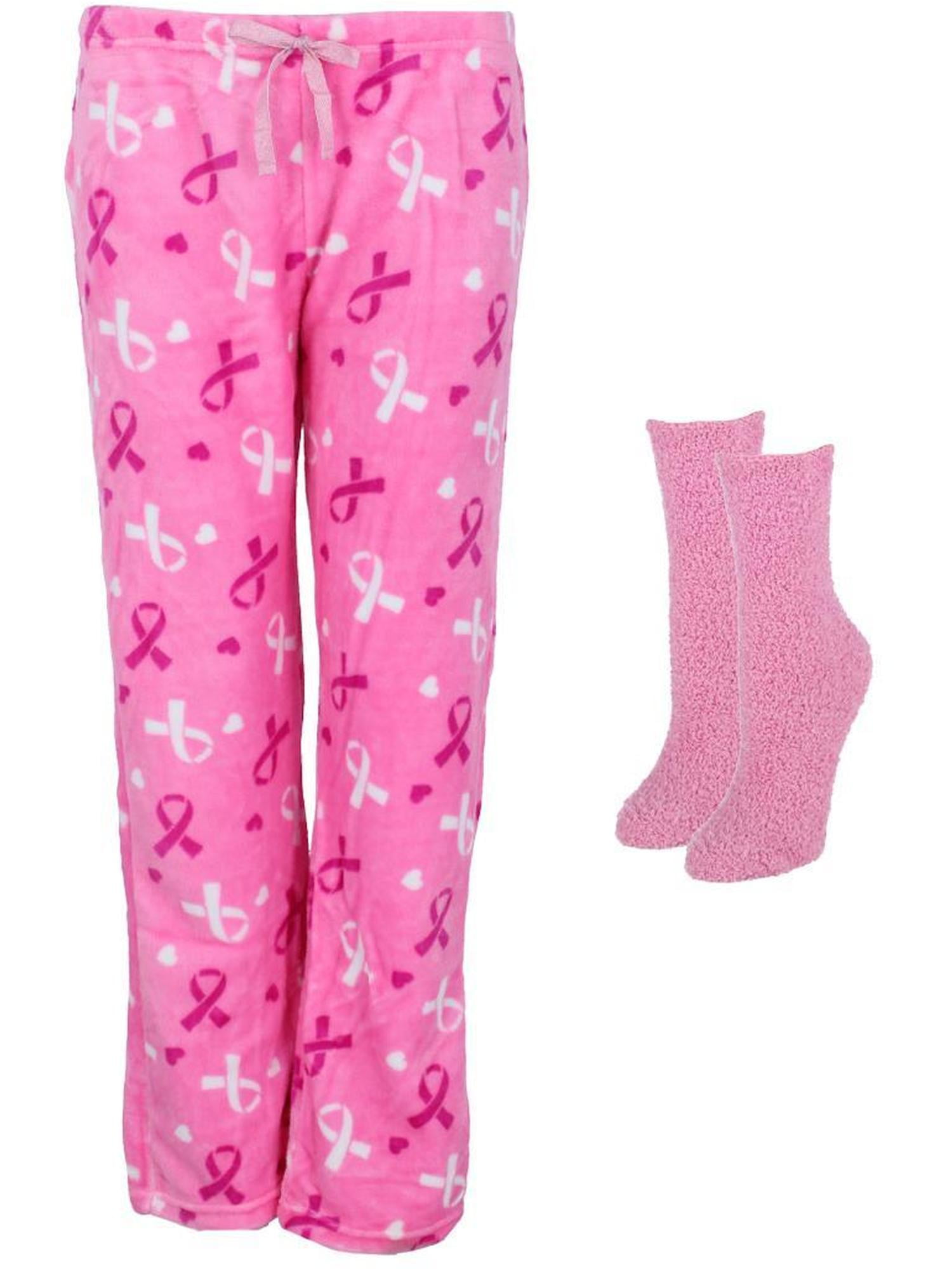 Weekending Breast Cancer Plush Pajama Pant and Socks Set (Women ...