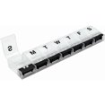 Weekly (7-Day) AM/PM Daily Pill Organizer, Vitamin Case, and Medicine ...