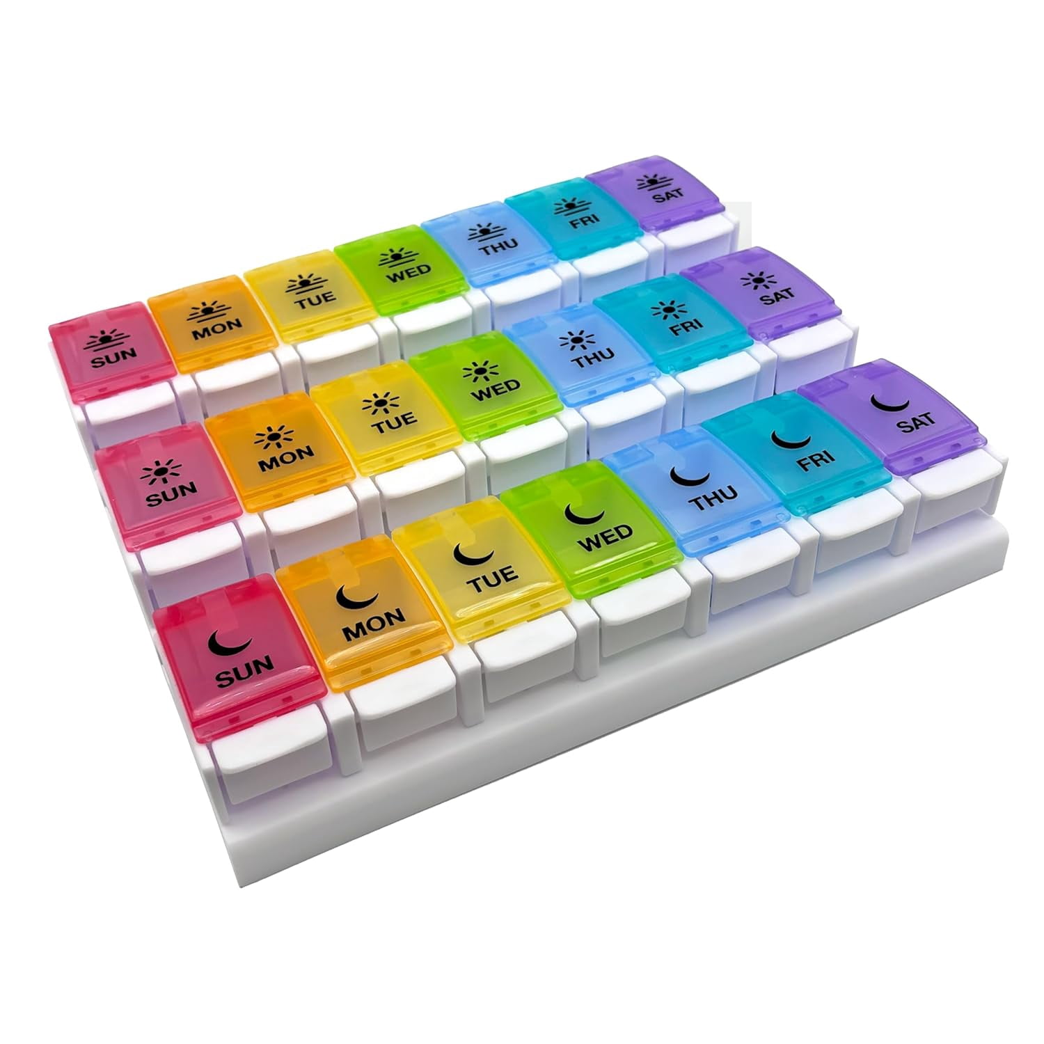 Weekly (7-Day) Pill Case, Daily Medicine Planner, Vitamin Organizer ...